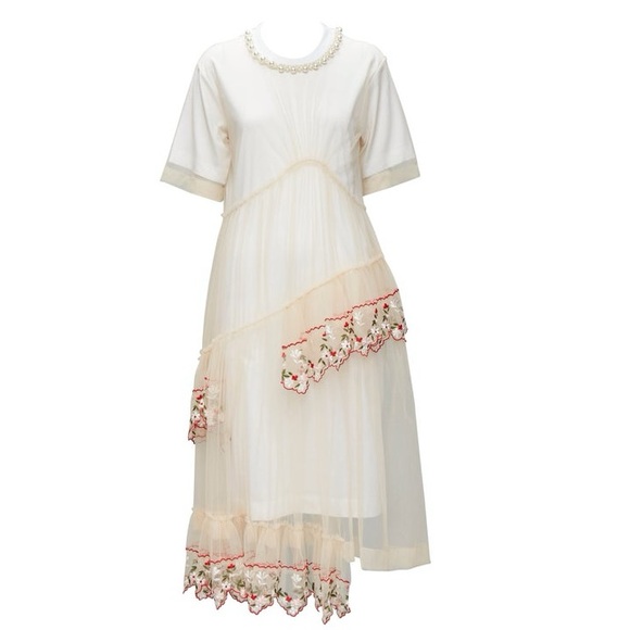 Simone Rocha | Dresses | Simone Rocha Embroidered Tulle Dress | Poshmark
